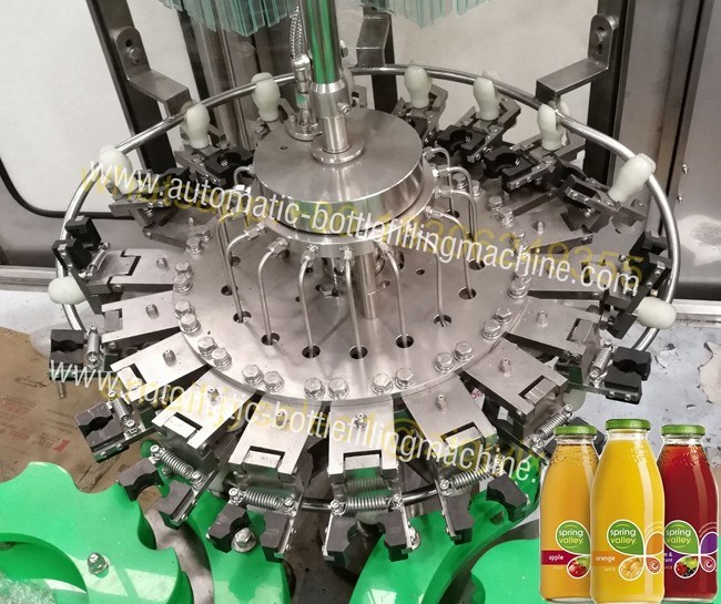 Glass Bottle Rinsing Corking Beverage Filling Machine For Nectar , Wine ...